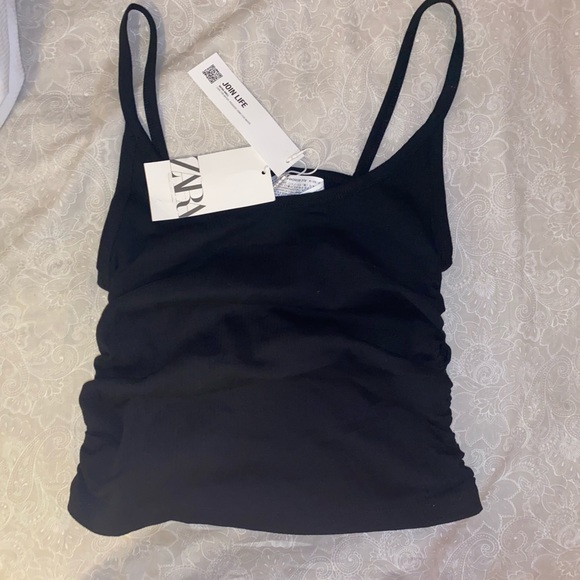 Zara | Tops | Last Chancezara Ruched Tank Nwt | Poshmark